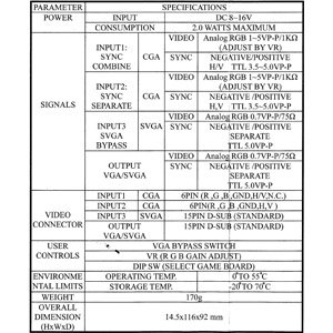 VGA to CGA Converter - 8 Line Supply