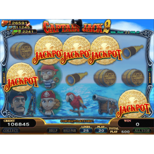 Captain Jack 2 by IGS - 25 Line Game - Available at 8 Line Supply