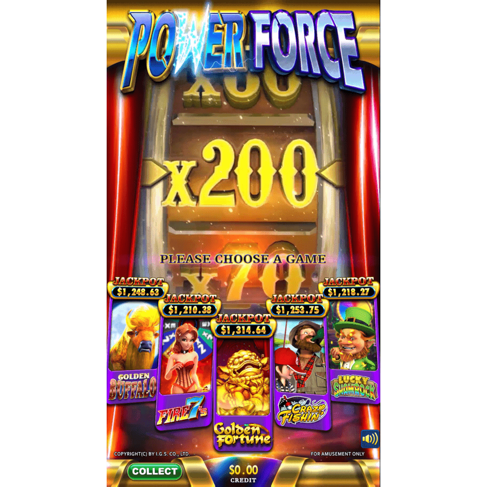 Power Force by IGS - Vertical Game. Get it NOW at 8 Line Supply