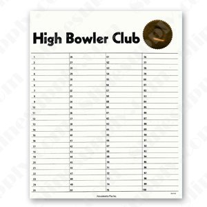 High Bowler Card - 8 Line Supply
