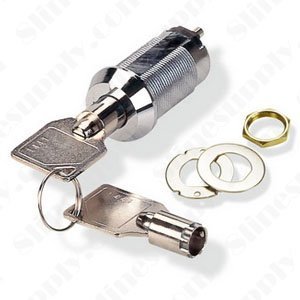 1-1/8" Round Momentary Switch Lock with Spring Return - 8 Line Supply