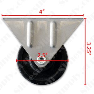 2 1/2" Rubber Wheel - 8 Line Supply